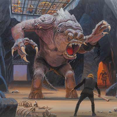 Luke Against the Rancor by Ralph McQuarrie | Star Wars Artwork — Acme ...